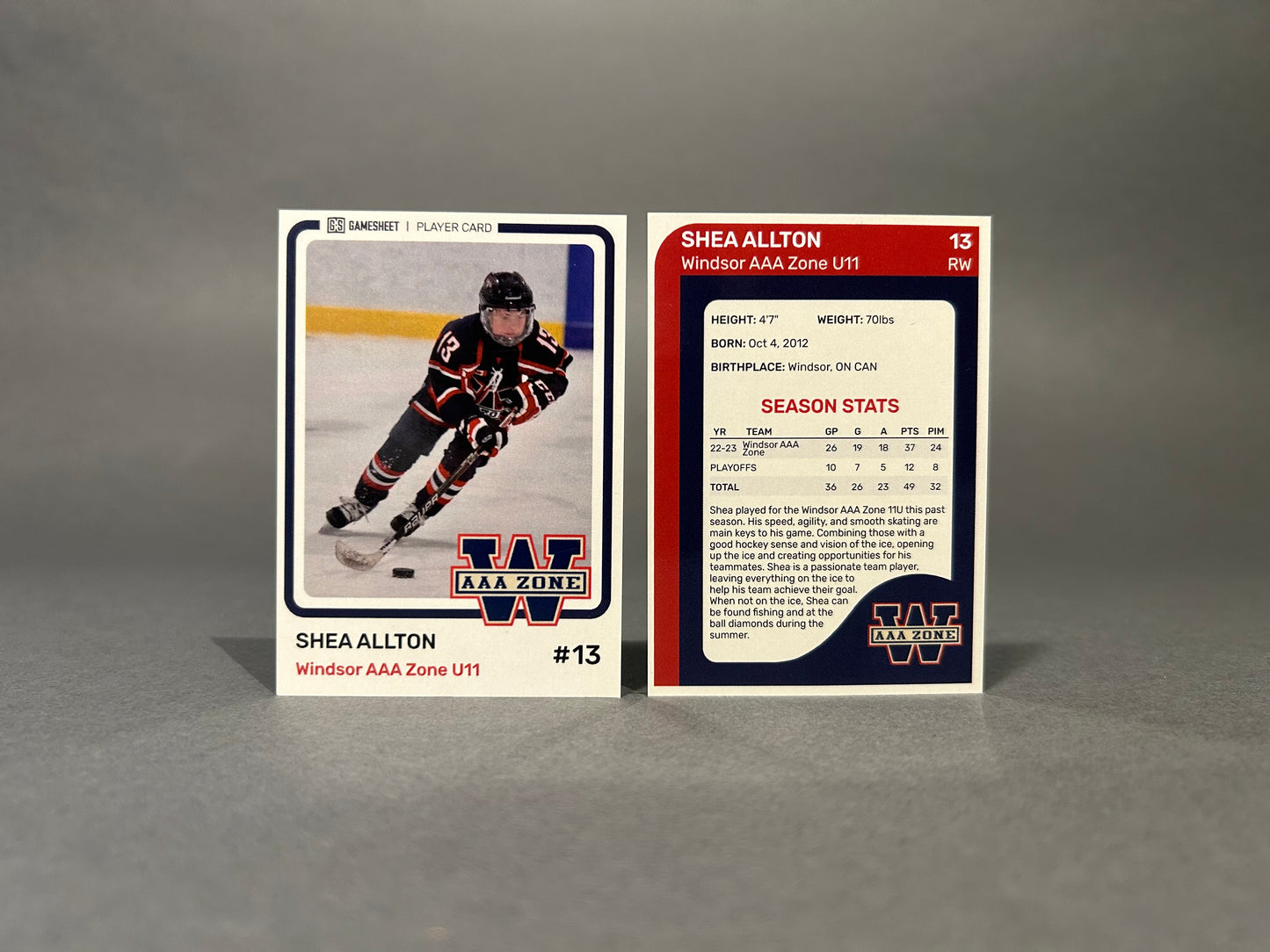 Custom Hockey Cards – GameSheet | Player Cards